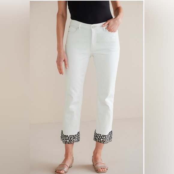 Soft Surroundings | Jeans | Soft Surroundings Womens Eyelet Denim Crop ...